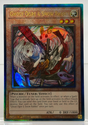 Yu-Gi-Oh! TCG Ghost Ogre & Snow Rabbit RA02-EN009 Prismatic Ultimate ...