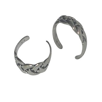 Sterling Silver adjustable chain link Ring | eBay