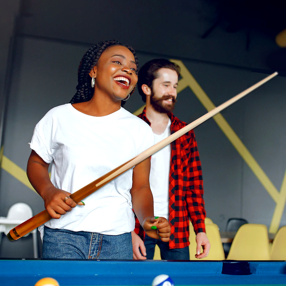 1-Piece 36" Maple Short Billiard Pool Cue. Shorty Pool Stick for House ...