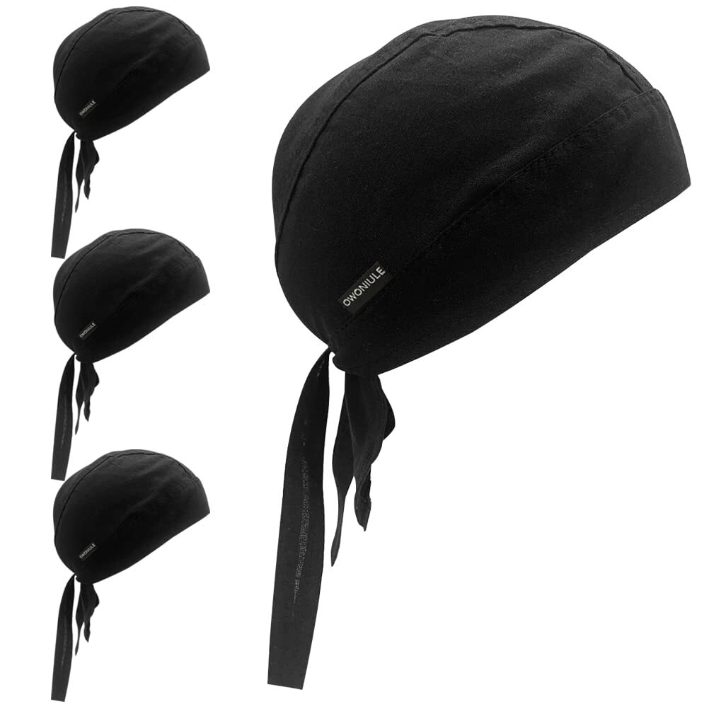 Cotton Doo Rag Skull Cap Sweat Wicking Head Wraps Breathable Helmet ...
