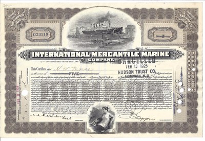 INTERNATIONAL MERCANTILE MARINE COMPANY....1920 PREFERRED STOCK ...