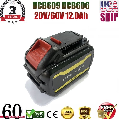 12.0Ah For Dewalt FLEXVOLT 20V/60V MAX Lithium-ion Battery DCB609 ...
