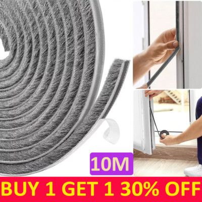 10M Draught Excluder Brush Pile Weather Seal Strip Insulation Door ...
