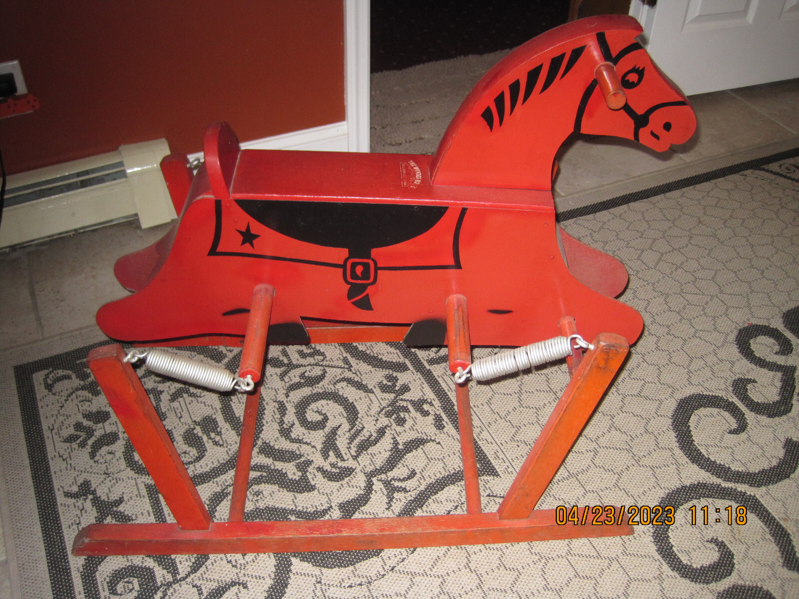 Vintage "The Wonder Horse" Rocking Wooden Riding Horse Toy Antique | eBay