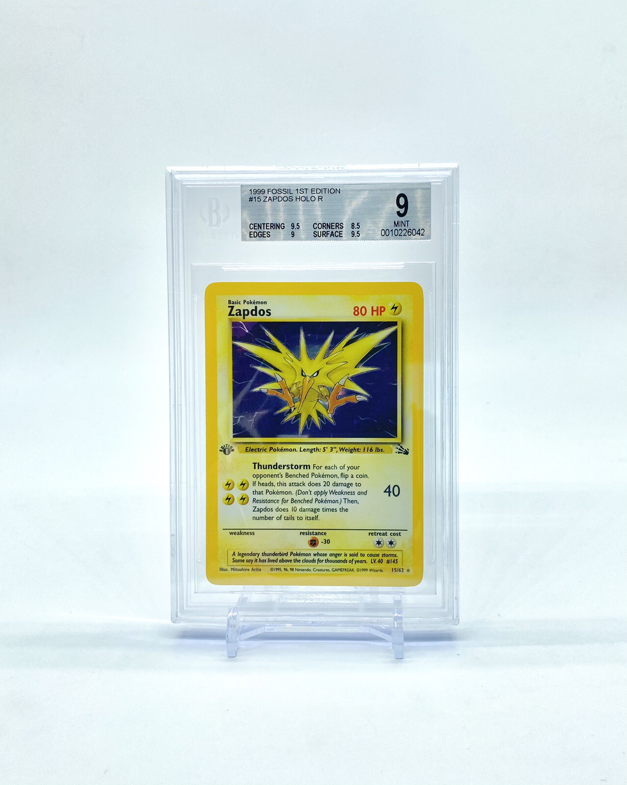 Zapdos 1st Edition! BGS 9 Holo Fossil Jungle MINT! | eBay