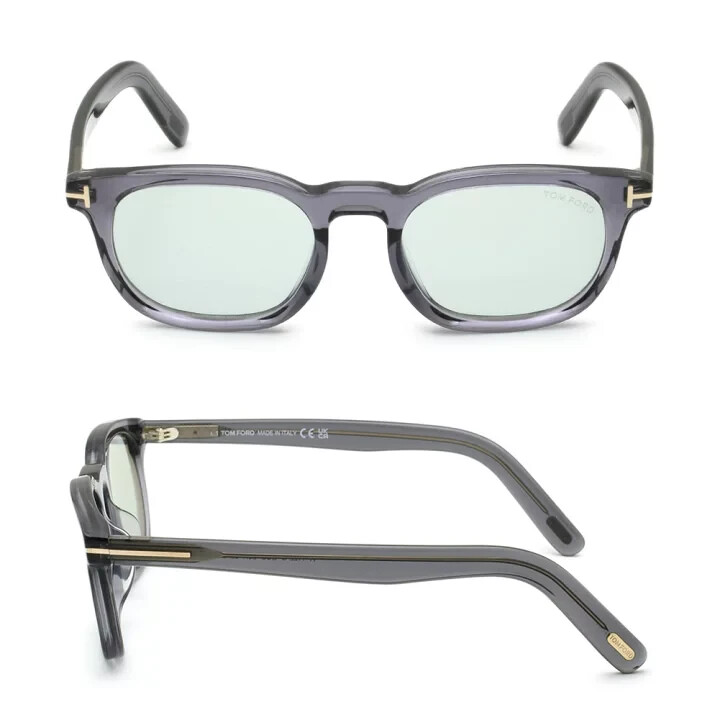 Tom Ford TF1122-D ECO 20A Grey Square Plastic Sunglasses Frame 52-20 ...