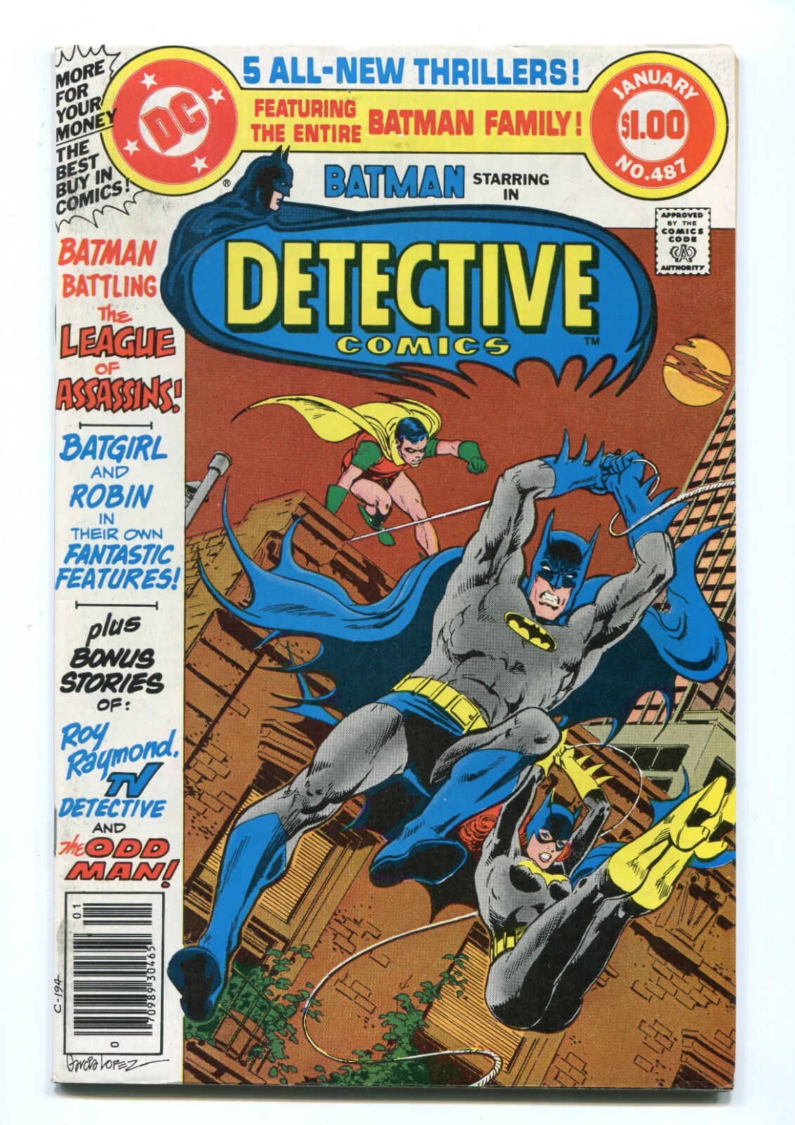 DETECTIVE COMICS #487 - BATMAN & THE LEAGUE OF ASSASSINS - VERY HIGH ...