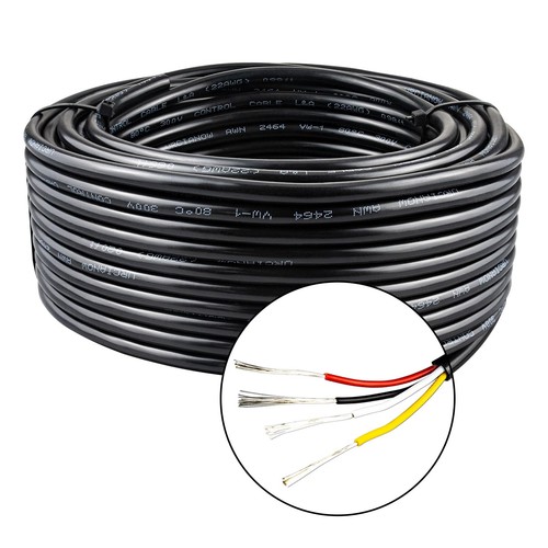 22 Gauge Wire 4 Conductor Electrical Wire 25FT Low Voltage Lighting ...
