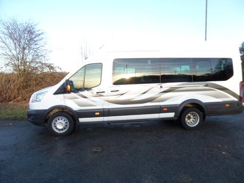 2016 66 FORD TRANSIT TREND 17 SEAT PSV MINIBUS LWB BUS 2.2 EURO6 57,000 ...