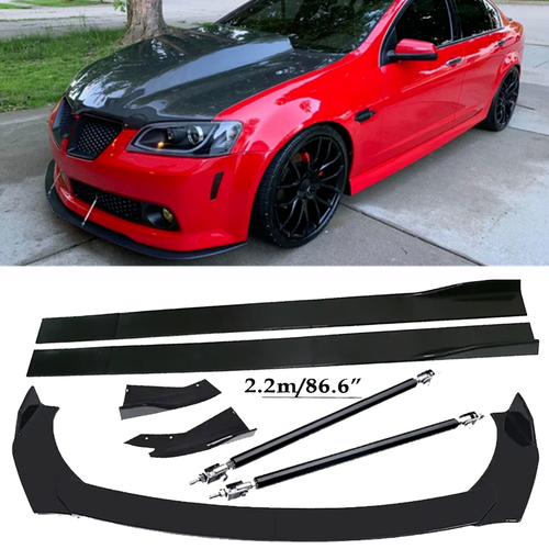 For Pontiac GTO G8 Front Bumper Lip Spoiler Splitter Glossy Black ...