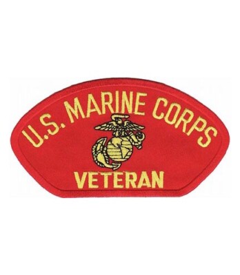 U.S. Marines Veteran Red Hat Patch, Military Cap Patches | eBay