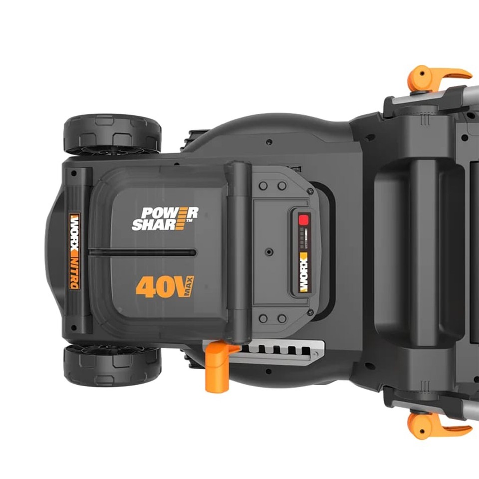 Worx 40V 37cm Cordless Brushless Lawn Mower with 2 x 4.0Ah Batteries ...