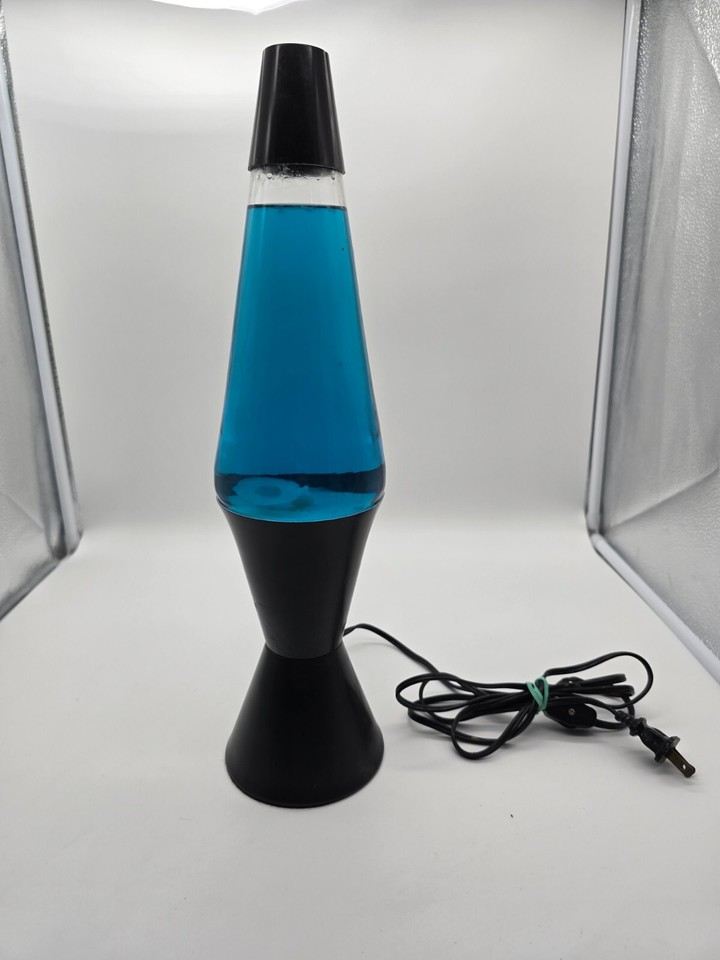 Vintage Lava Lamp 90s Lamp Blue White Black Base 16.5” Rare USA Watch ...