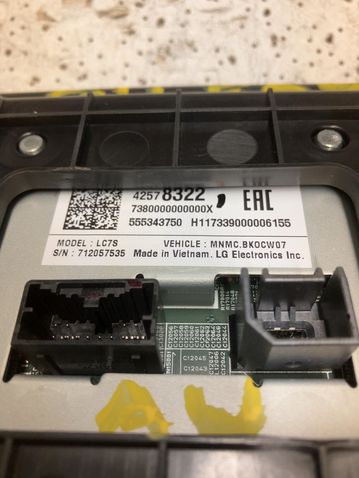 INFORMATION DISPLAY SCREEN 2017-18 CHEVROLET SPARK/ 2018 EQUINOX (ID ...
