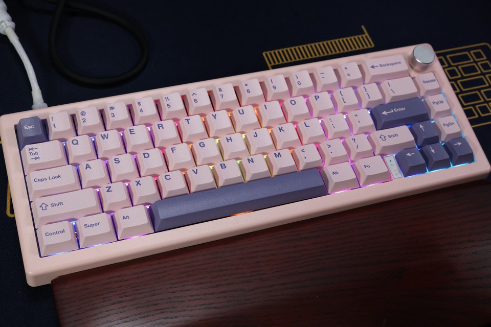 Thocky/Poppy Pink Custom GMK67 Keyboard | KTT Kang Linear | NK Blossom ...