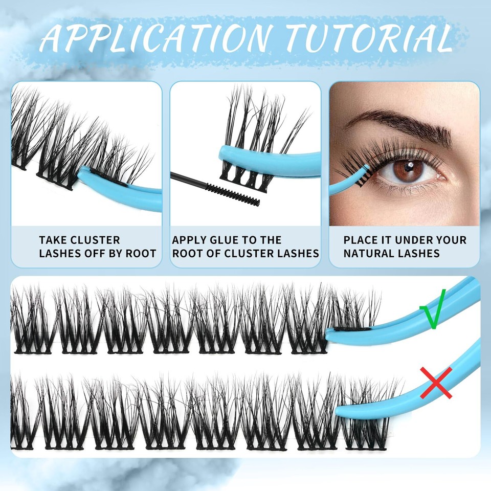 Lash Clusters 84 Pcs Cluster Lashes Eyelash Clusters DIY Cluster ...