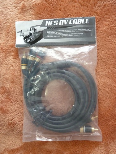 NEW Nintendo NES AV Cable Mono To Simulated Stereo RCA Audio Video Cord ...