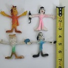 48 Vtg BENDY BENDABLE Rubber Happy DOGs FIGURE HONG KONG Wire Toy Box ...