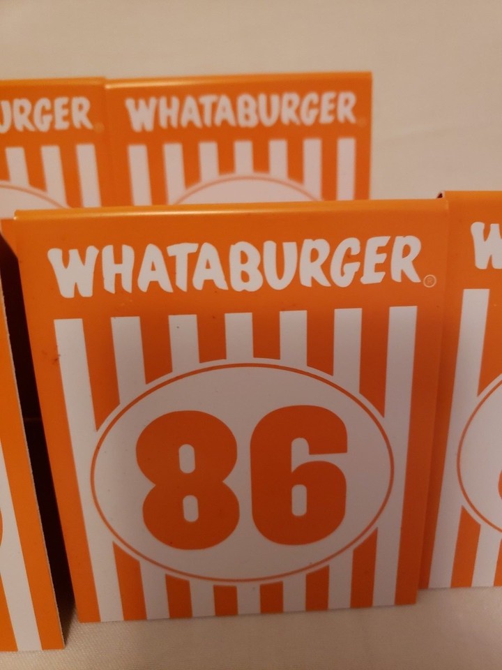 Individual WHATABURGER Restaurant Table Tent Numbers - Modern Glossy | eBay