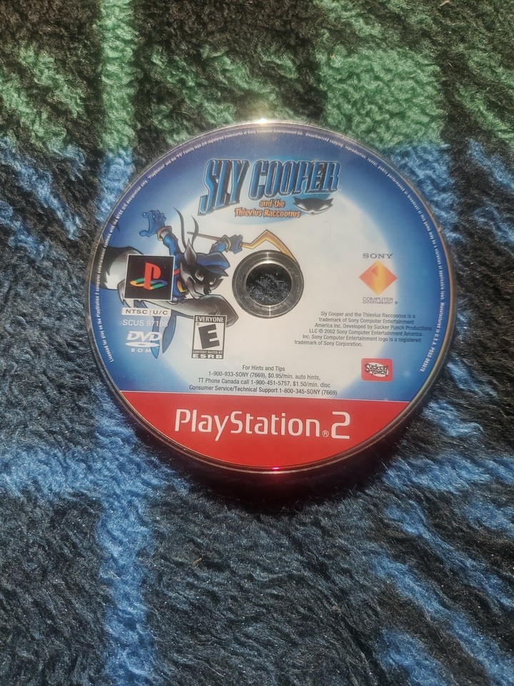 Sly Cooper And The Thievius Raccoonus (Sony PlayStation 2, 2003) DISC ...