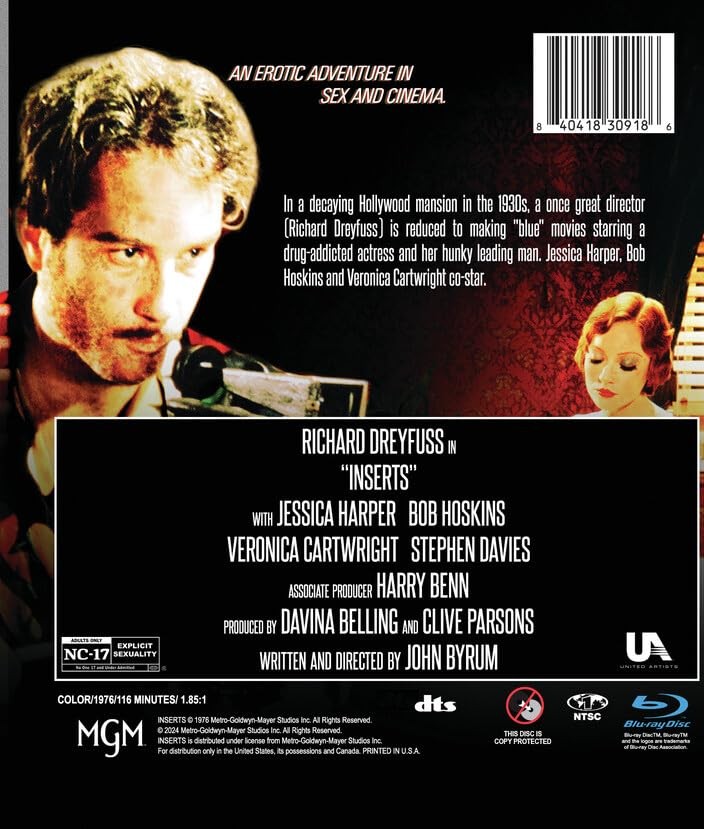 Inserts (Blu-ray) Richard Dreyfuss Jessica Harper Bob Hoskins (US ...