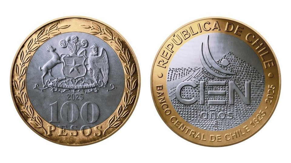 Chile 2025 Coin $100 Cien años Banco Central de Chile | eBay