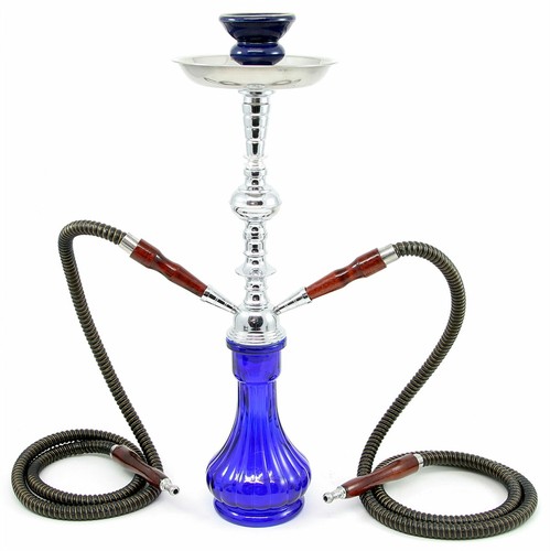 2- Hose Blue Gini Shisha Black Luxury pipe Smoking Hooka set best buy ...