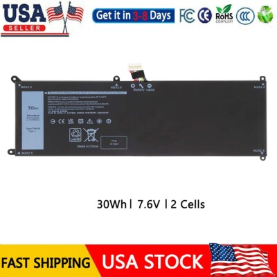Laptop Battery 7VKV9 For Dell XPS 12 9250 Latitude 12 7275 Notebook ...