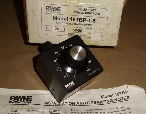 Payne Engineering 18TBP-1-5 Solid State Power Control 18TBP15 120VAC NEW | eBay
