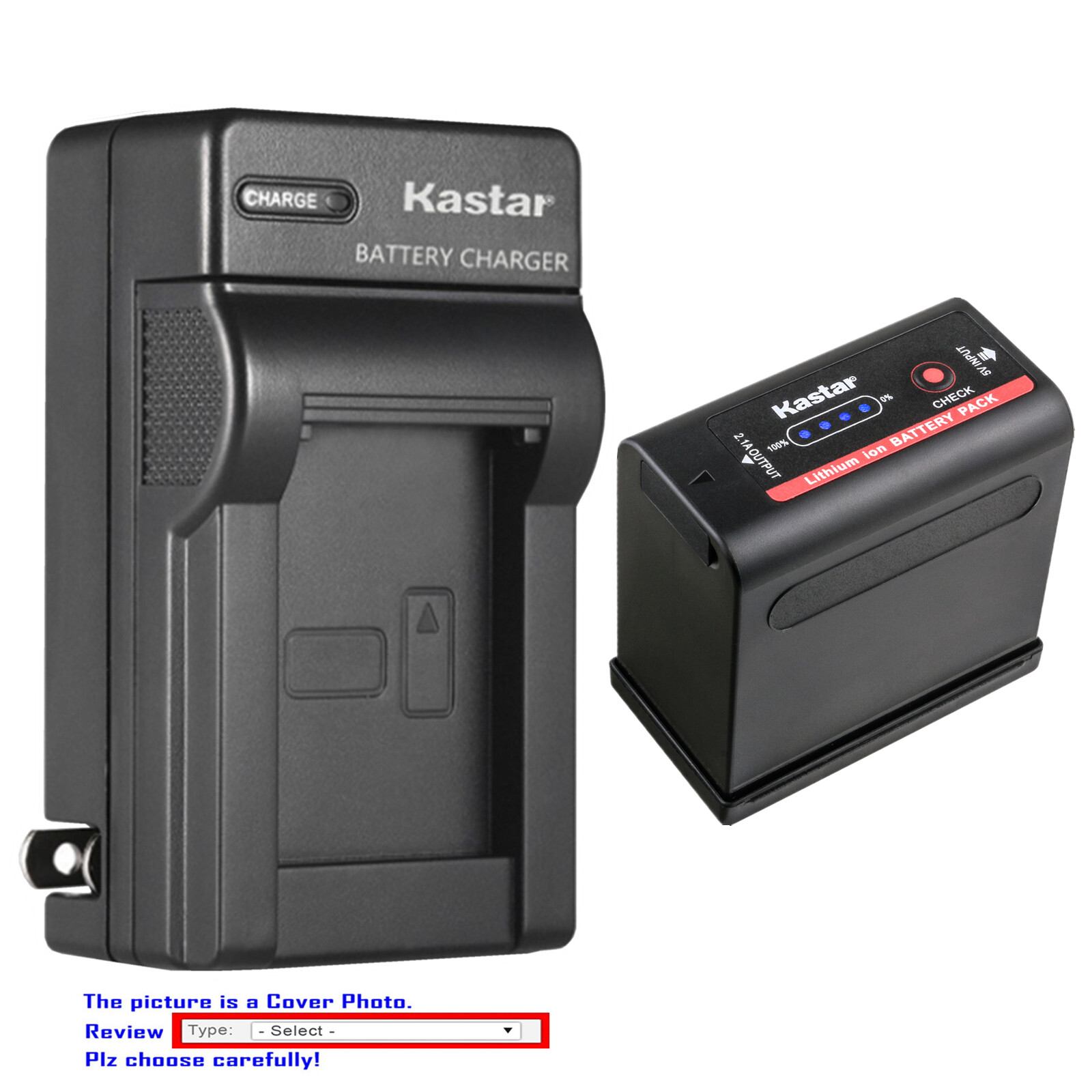 Kastar Battery AC Wall Charger for BP-970G BP-975 BP-945 BP-950 Canon ...