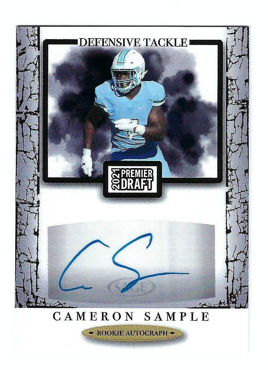 2021 SAGE HIT Premier Draft Cameron Sample AUTO Cincinnati Bengals ...