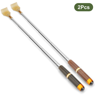 2x Telescoping Back Scratcher, Portable Relieve Itching Tool, Acupoint ...