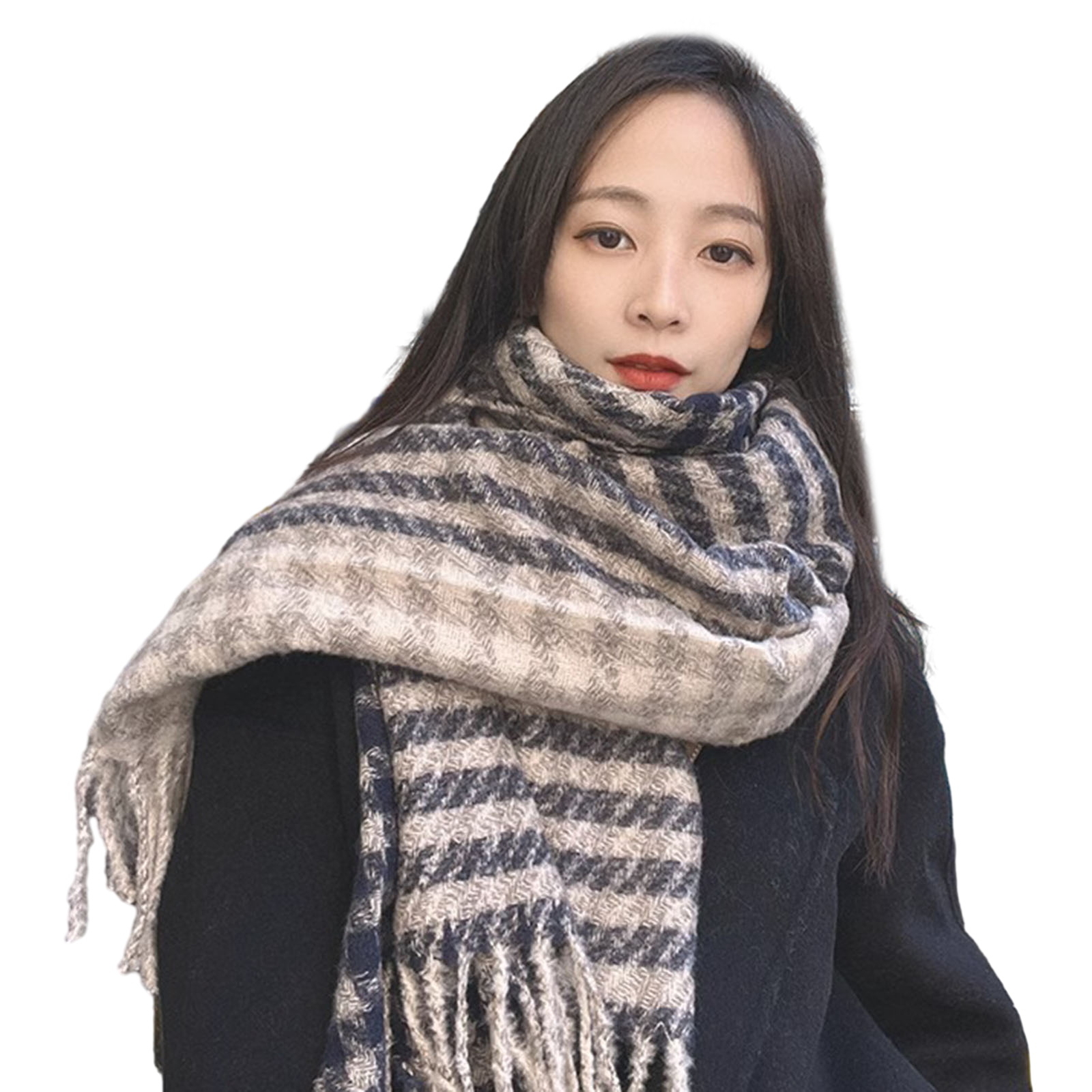 Autumn Winter Versatile Long Thickened Warm Imitation Cashmere Scarf | eBay