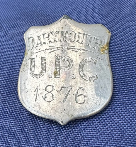 Rare 1876 DARTMOUTH COLLEGE Ivy League UPC Sterling Shield Badge ...
