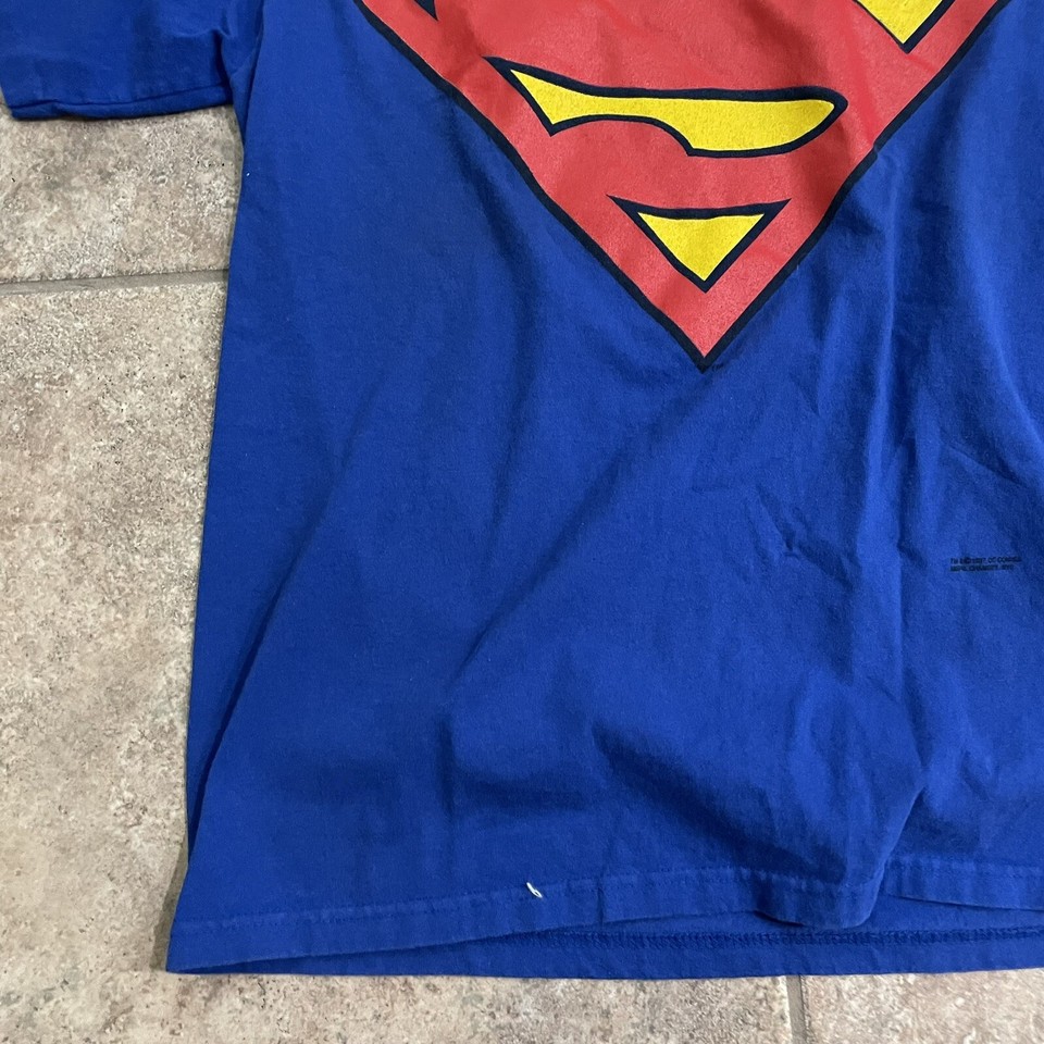 VTG changes 100% cotton blue Superman graphic Tee Mens Size L Single ...