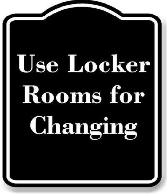 Use Locker Rooms for Changing BLACK Aluminum Composite Sign | eBay