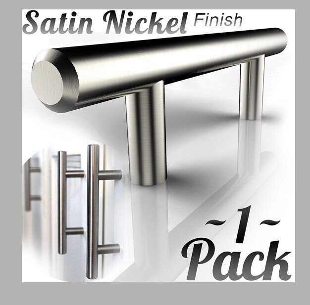 10 ALPINE Stainless Steel Bar Handle Pull Fine-Brushed Satin Nickel ...