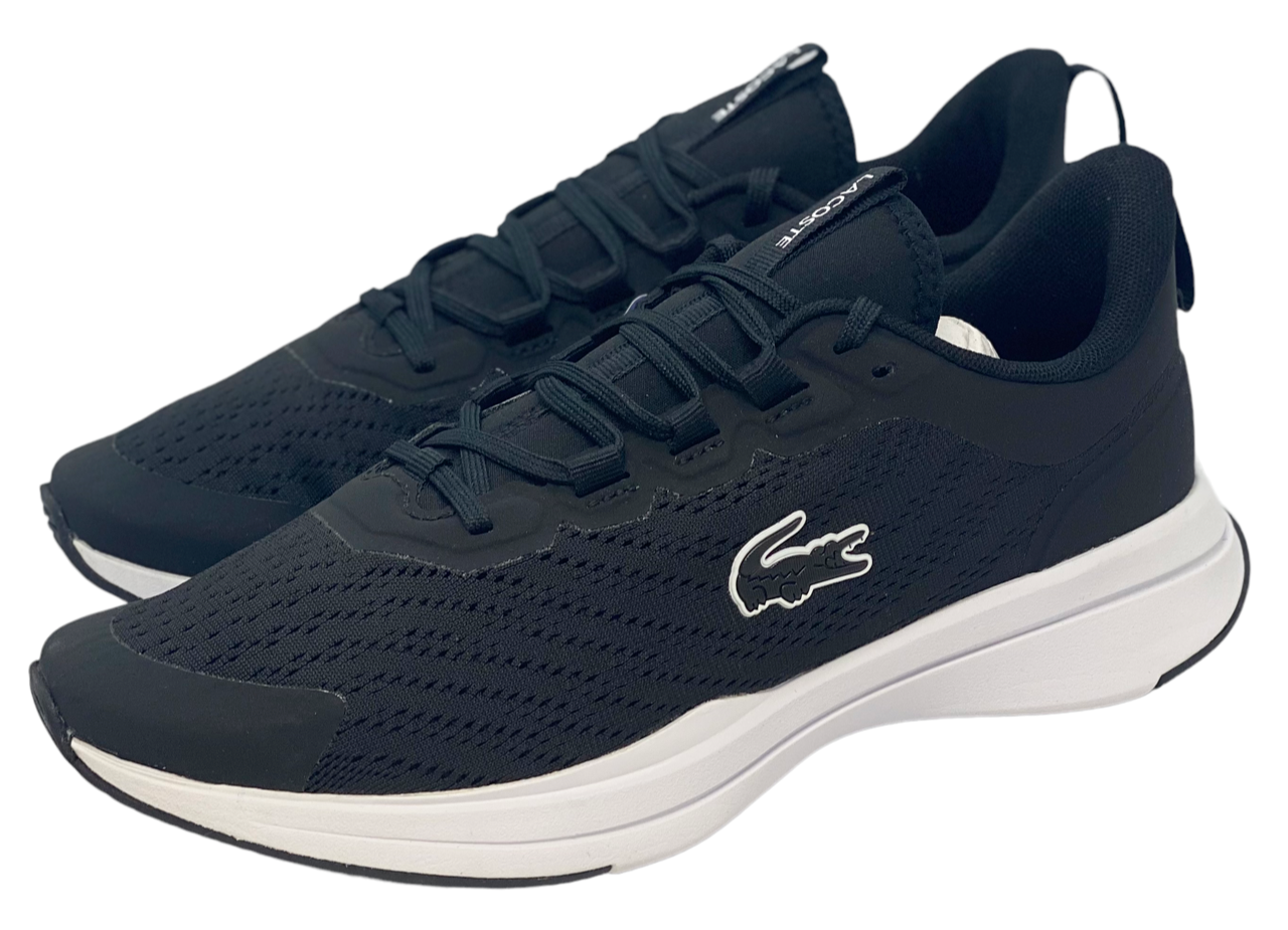 Lacoste Mens Run Spin Shoes - Black / White - Multiple Sizes - [7 ...