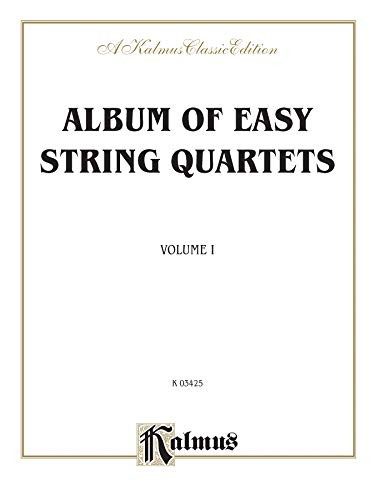 ALBUM OF EASY STRING QUARTETS, VOL 1: PIECES BY BACH, By Alfred Music ...