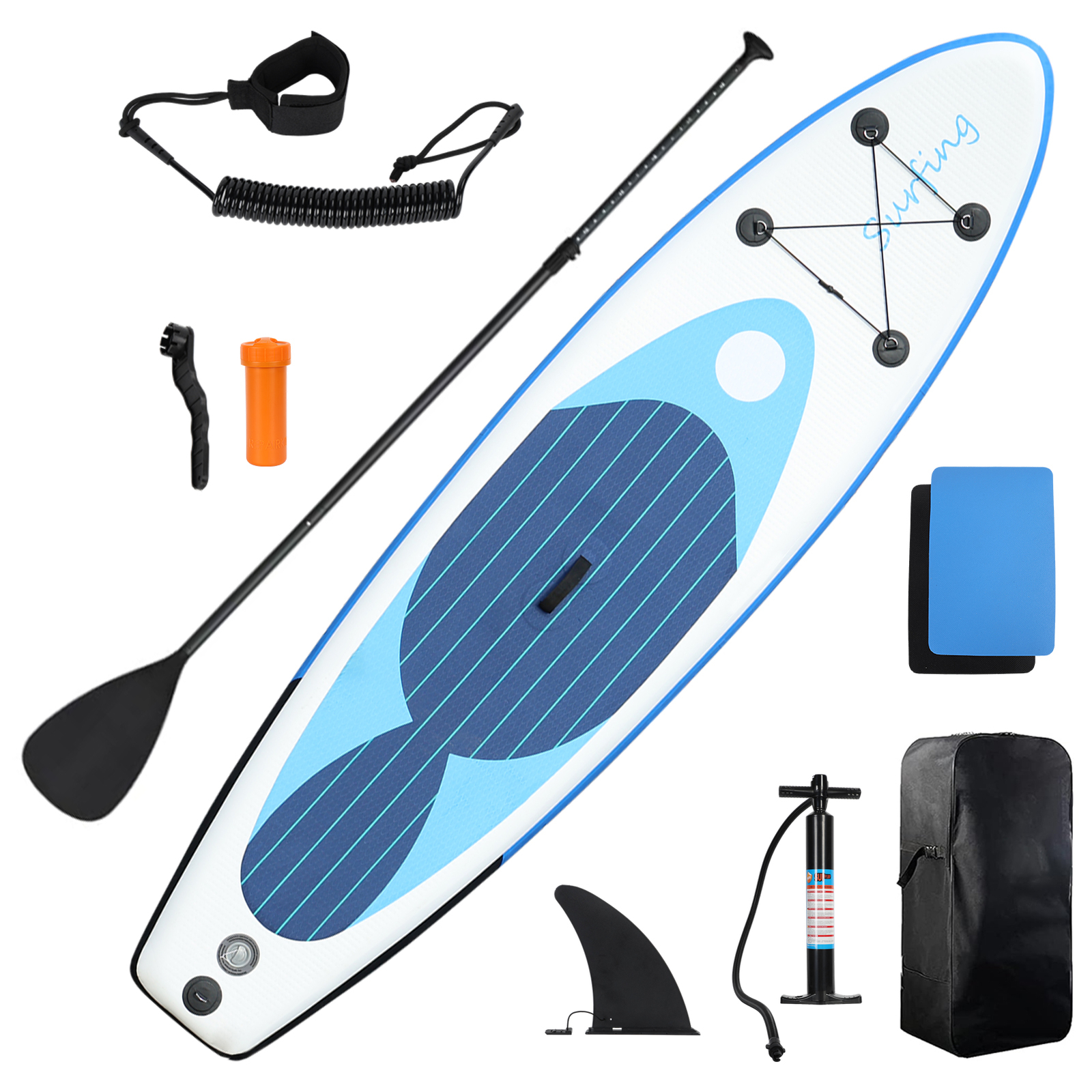 Inflatable Stand Up Paddle Board, Single Layer PVC Paddle Board with ...