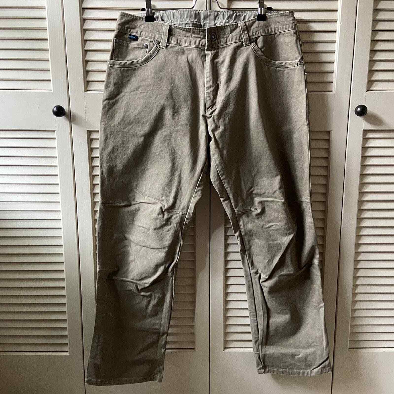 Kuhl Rydr Twill Patina Dye Badlands Khaki Canvas Work Hiking Pants Size ...
