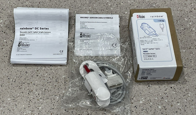 Masimo 2696 rainbow DCI 3' Adult Fingertip Pulse Oximeter Sensor ...