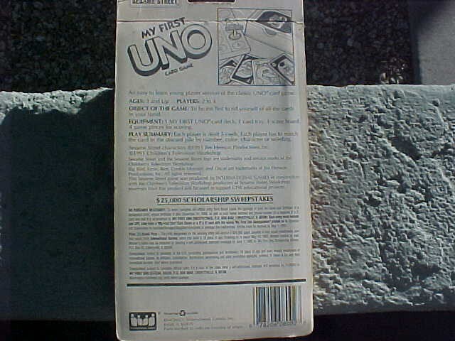 My First UNO: Sesame Street - Mattel 1991 NIB Vintage | eBay