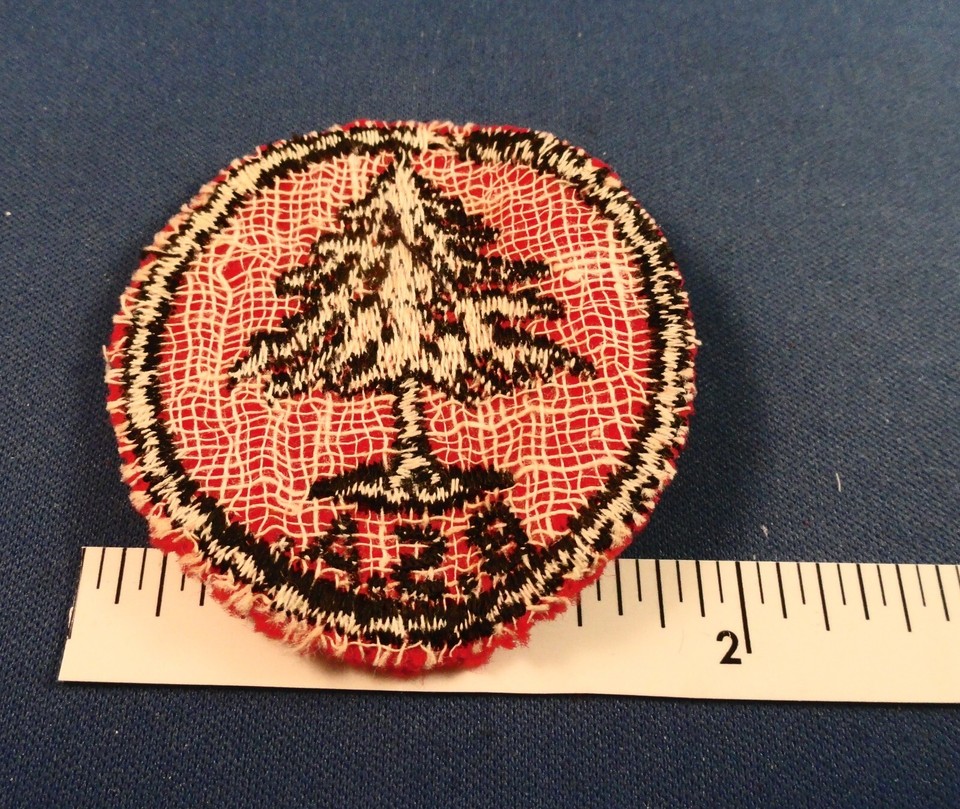 Vintage Red FELT Patrol Patch - PINE TREE - 1940s Era - Black & White Thread | eBay