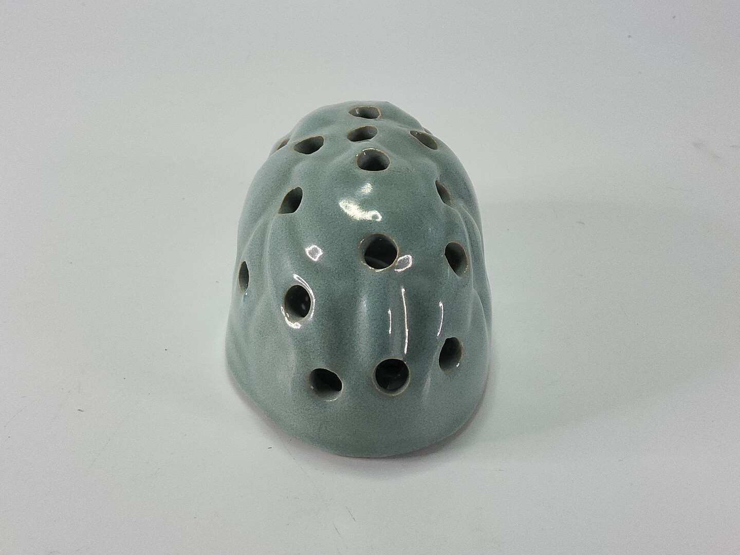 Original Vintage VAN BRIGGLE Pottery Acorn Console Bowl with Flower ...