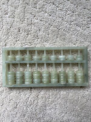New Natural Jade Dark White Green Abacus | eBay