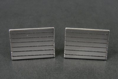 Anson Cufflinks Vintage with Line Design Sterling Silver 925 CUFFLINKS ...