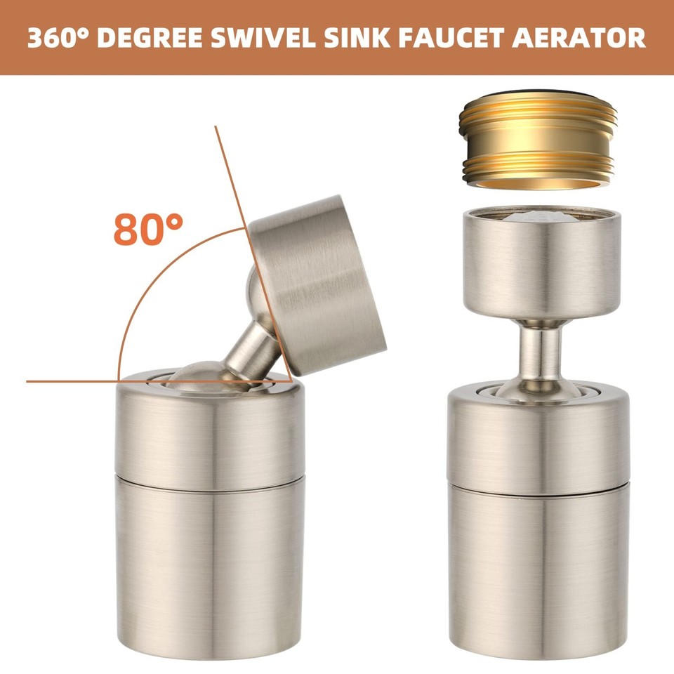 NSF Certified Dual-function Female Faucet Aerator, Big Angle Rotate ...