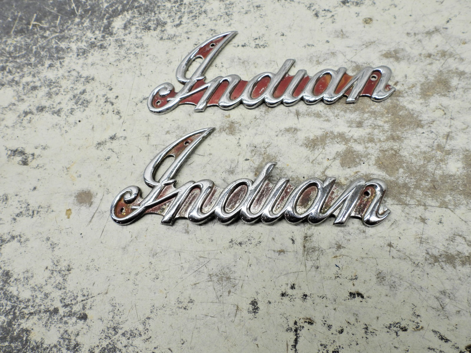 1947-53 Indian Chief Scout Gas Tank Emblems Badges 2621 | eBay