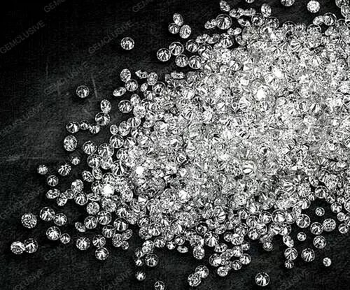 Certified 1.1 mm Round Cut CVD Diamond DEF Color VVS2 Clarity 110 Pcs ...